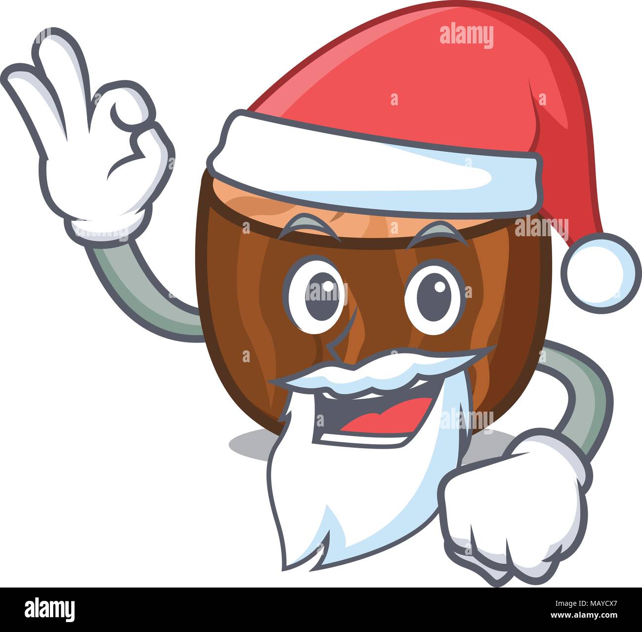 Santa nutmeg mascot cartoon style Stock Vector Image & Art - Alamy