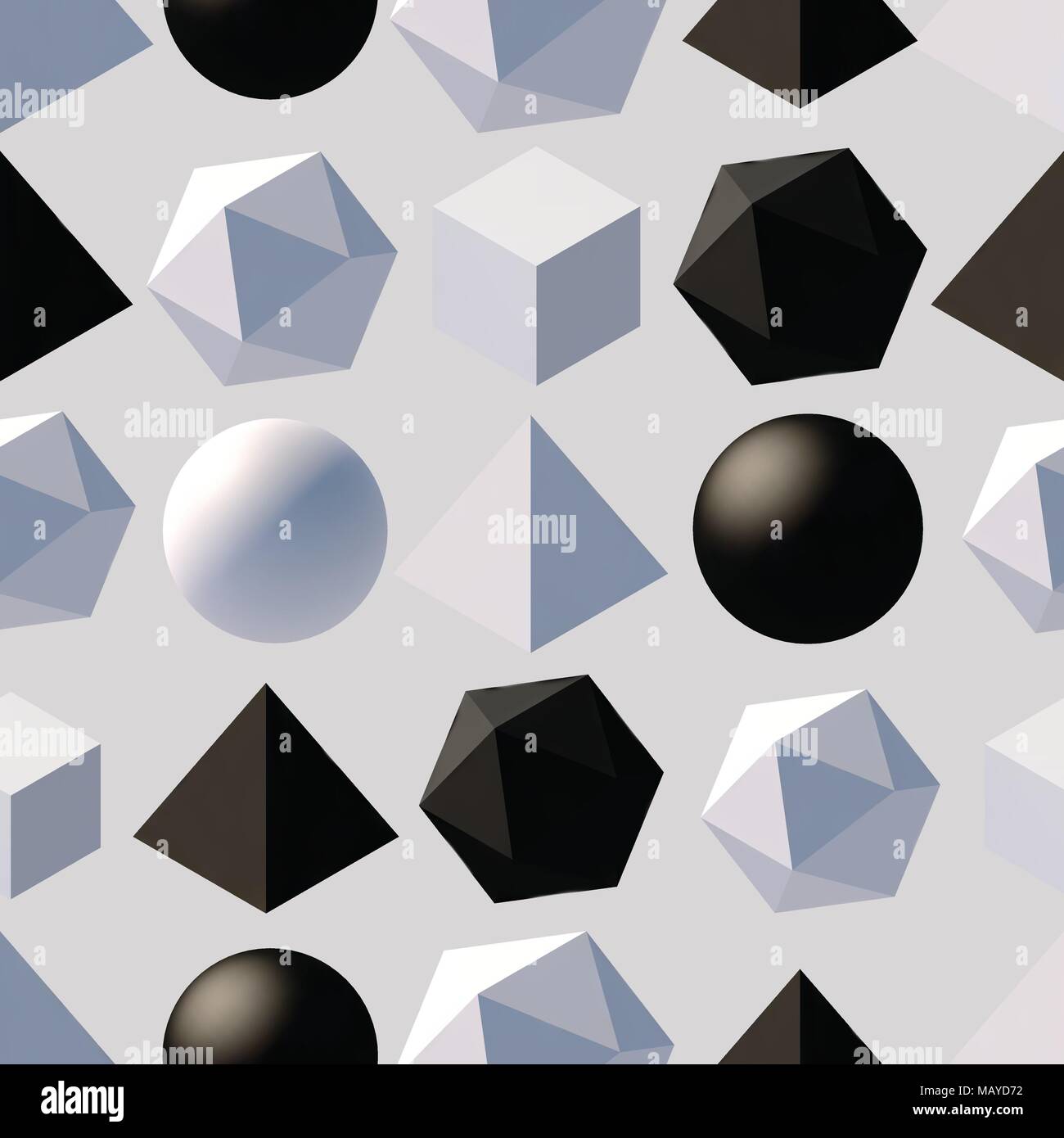 Pattern with 3d shapes Stock Vector Image & Art - Alamy