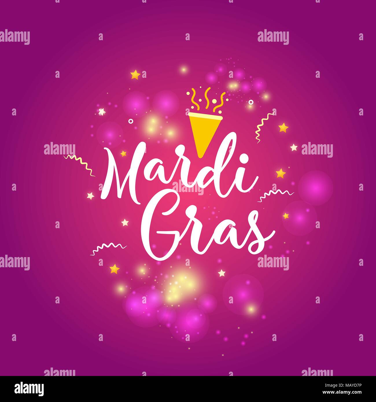 Carnival Concept Banner with on shiny background. Fat Tuesday Stock ...