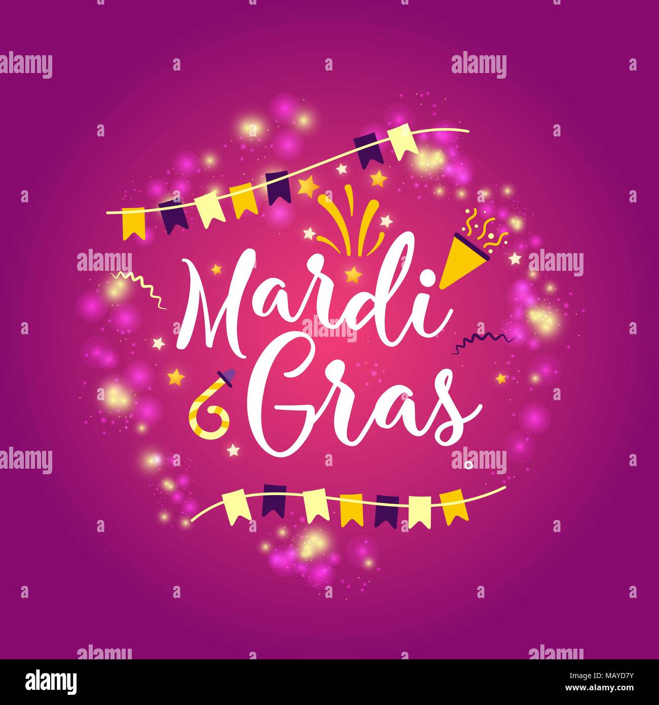 Carnival Concept Banner with on shiny background. Fat Tuesday Stock ...