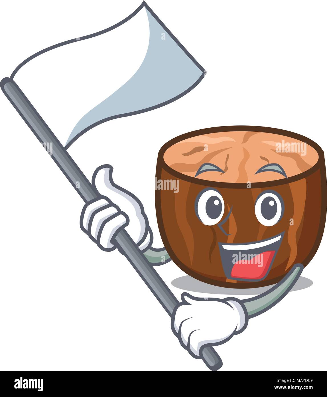 Flag nutmeg mascot cartoon style Stock Vector Image & Art - Alamy