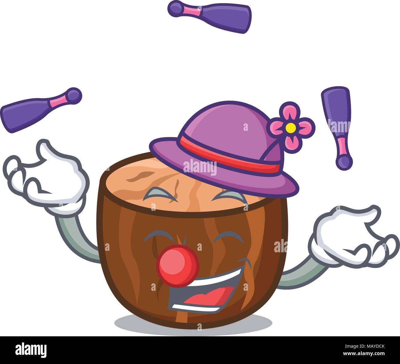 Juggling nutmeg mascot cartoon style Stock Vector Image & Art - Alamy