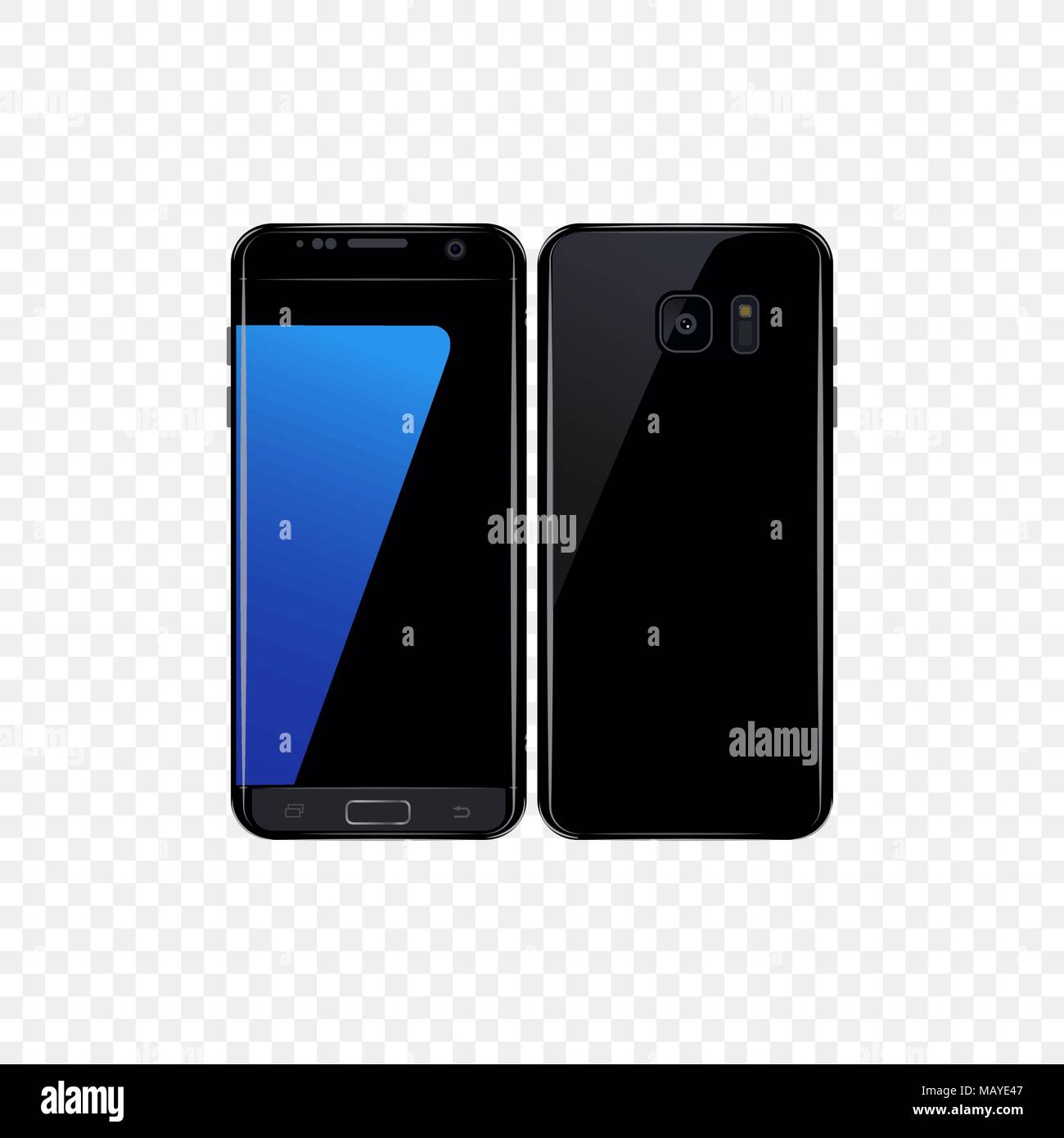 Smartphone banner. Minimalistic vector flat illustration of mobile ...