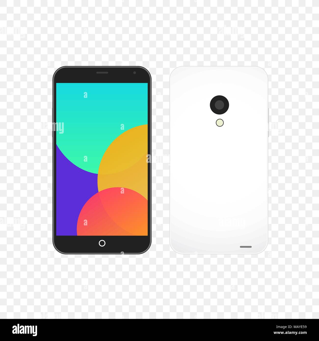 Smartphone banner. Minimalistic vector flat illustration of mobile ...