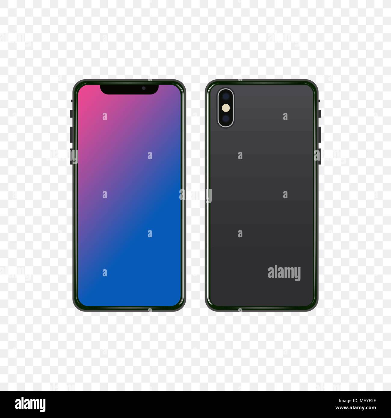 Smartphone banner. Minimalistic vector flat illustration of mobile ...