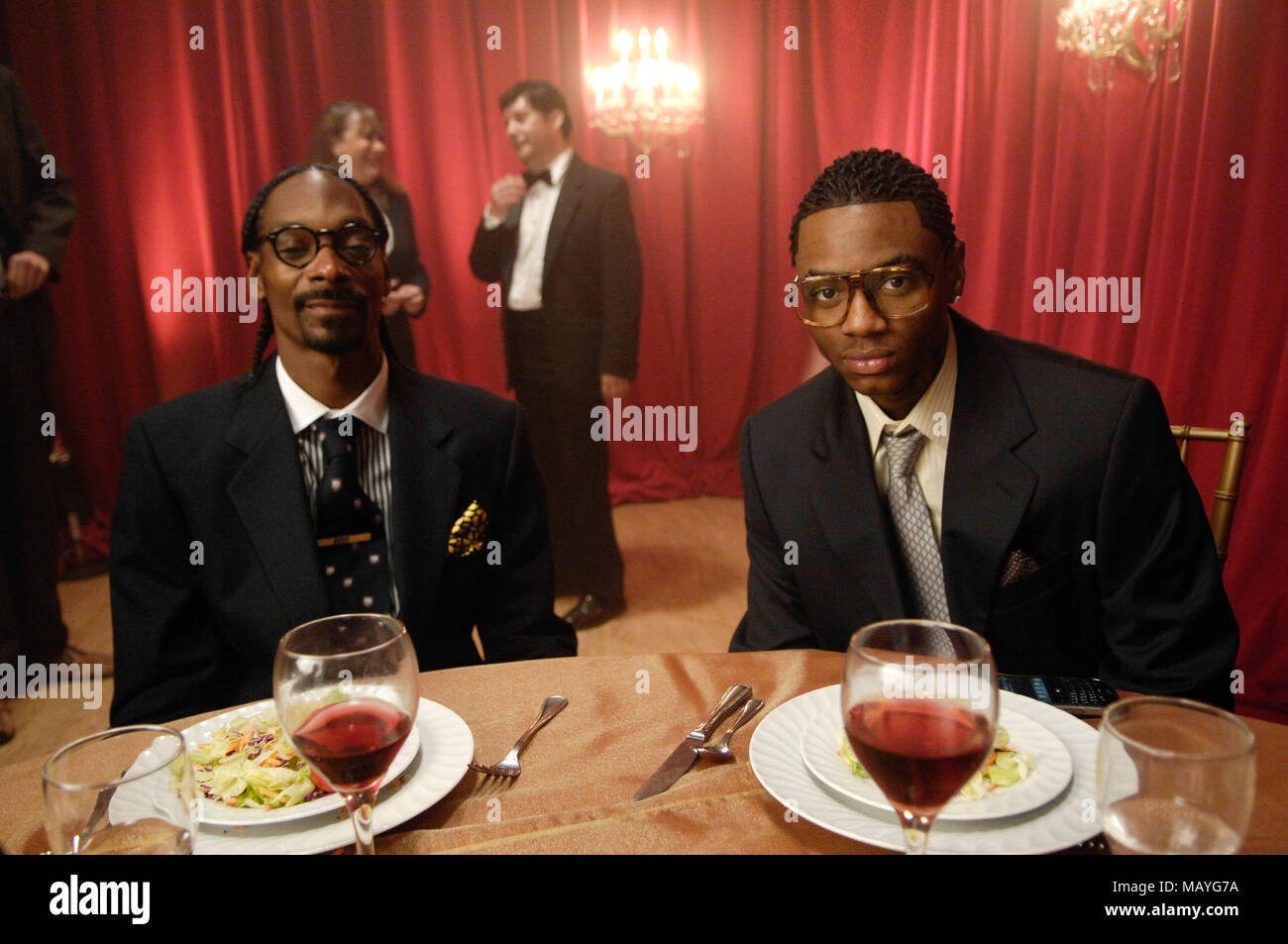 Rappers Snoop Dogg and Soulja Boy on set at the Snoop Dogg featuring ...