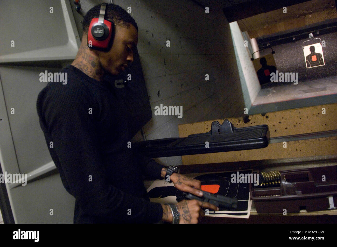 Deandre Way aka Soulja Boy Tell "Em at a shooting range on February 16 ...