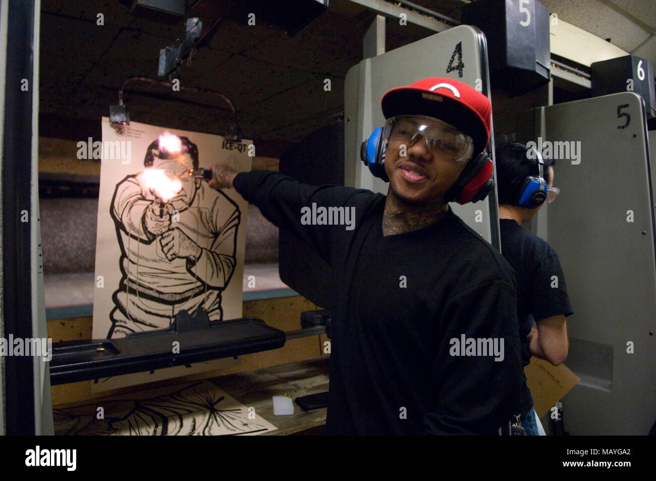 Rapper Arab at a shooting range on February 16, 2010 in Los Angeles ...