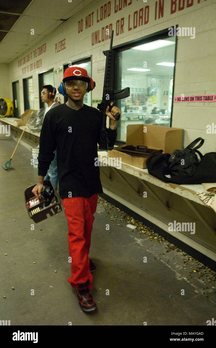 Rapper Arab at a shooting range on February 16, 2010 in Los Angeles ...