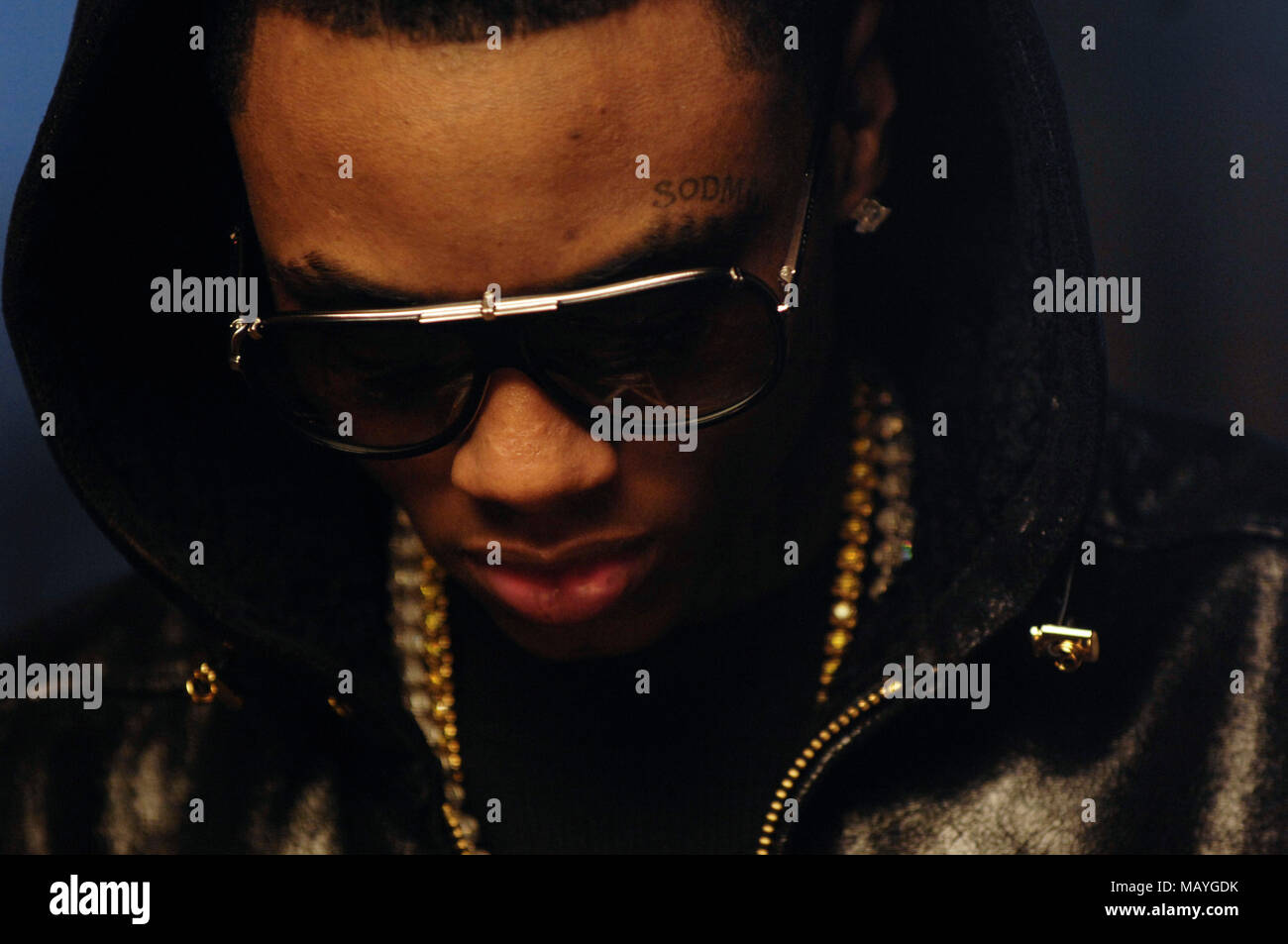 Rapper Deandre Way aka Soulja Boy on set at Soulja Boy Tell 'Em and ...