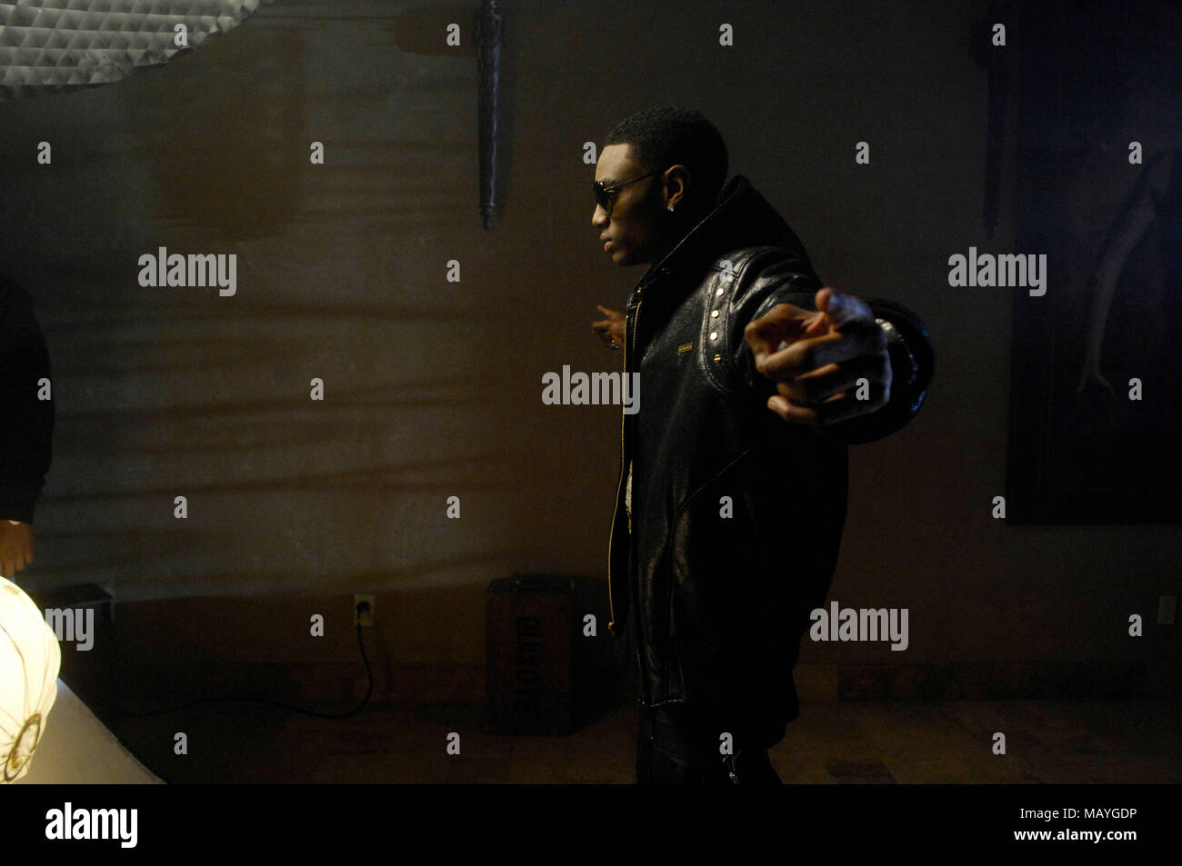 Rapper Deandre Way aka Soulja Boy on set at Soulja Boy Tell 'Em and ...