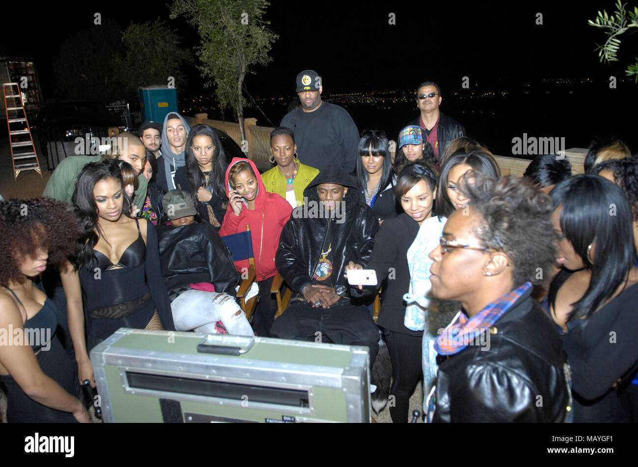 Rapper Deandre Way aka Soulja Boy on set at Soulja Boy Tell 'Em and ...