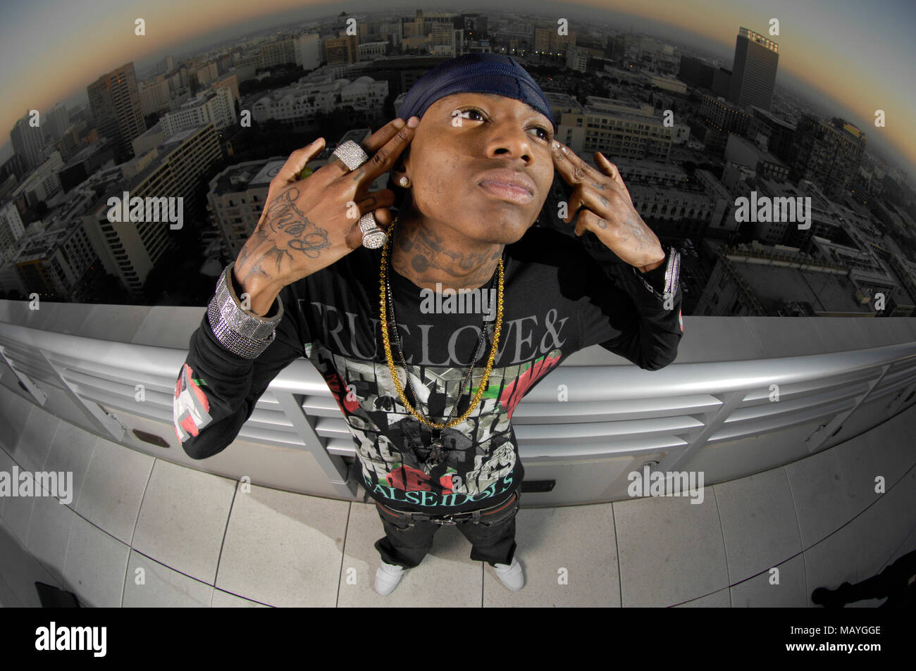 Deandre Way aka Soulja Boy portrait on October 15, 2009 in Los Angeles ...