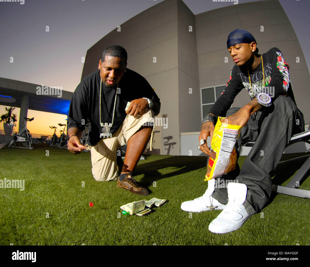 Deandre Way aka Soulja Boy (r) and Miami Mike portrait on October 15 ...