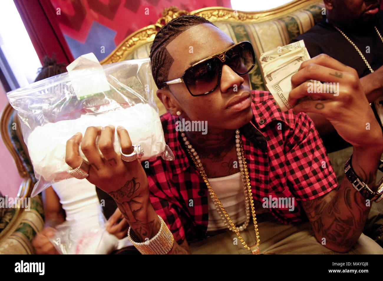 Deandre Way aka Soulja Boy Tell 'Em portrait at Kat Von D High Voltage ...