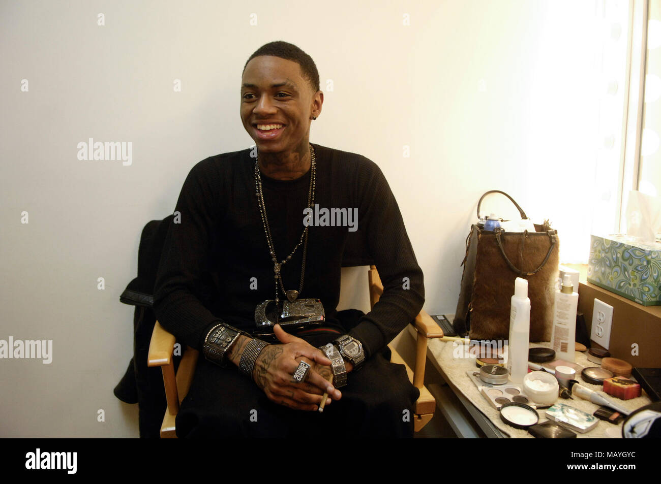 Rapper Deandre Way aka Soulja Boy on set for Soulja Boy Tell 'Em music ...