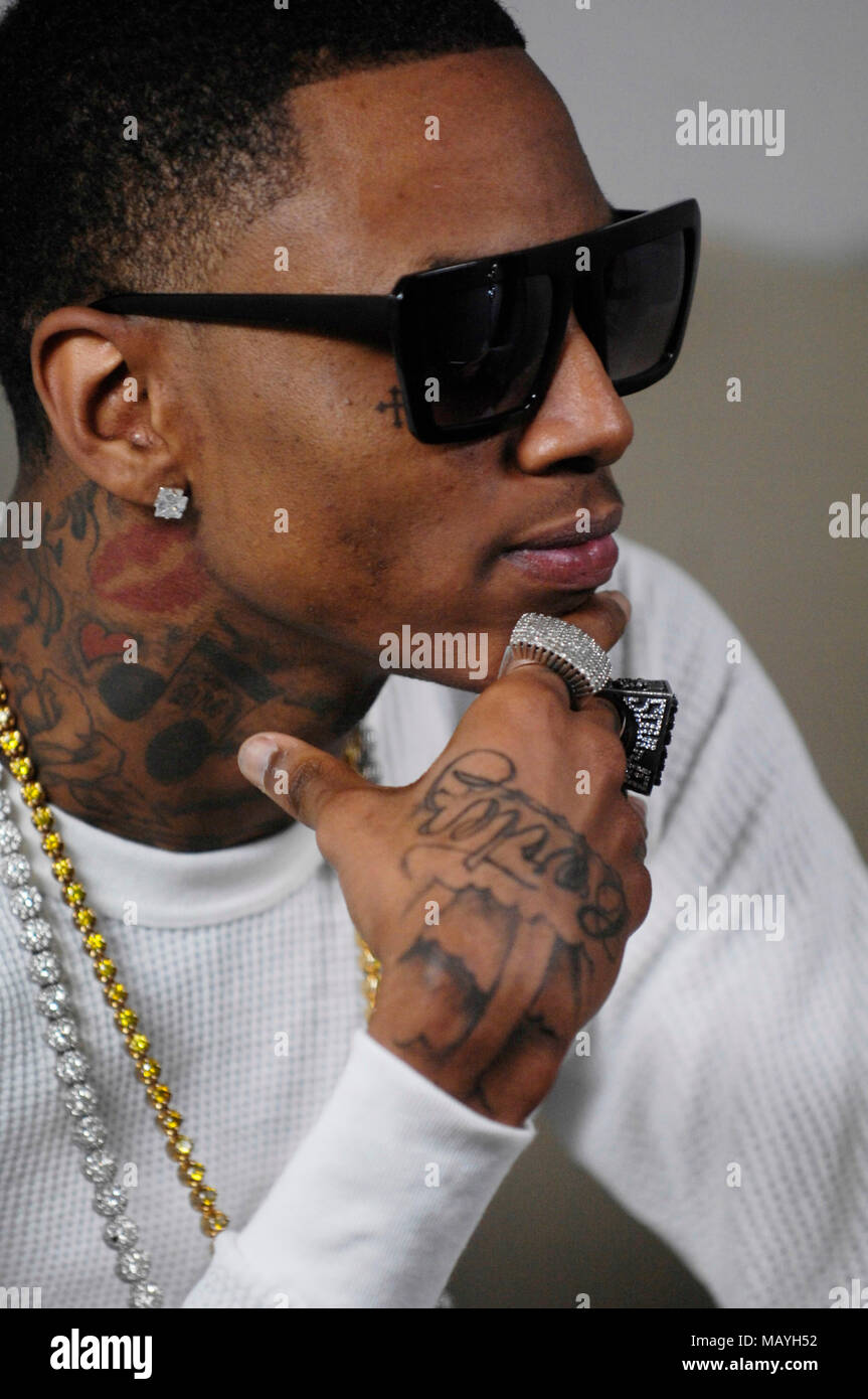 Rapper Deandre Way aka Soulja Boy on set for Soulja Boy Tell 'Em music ...