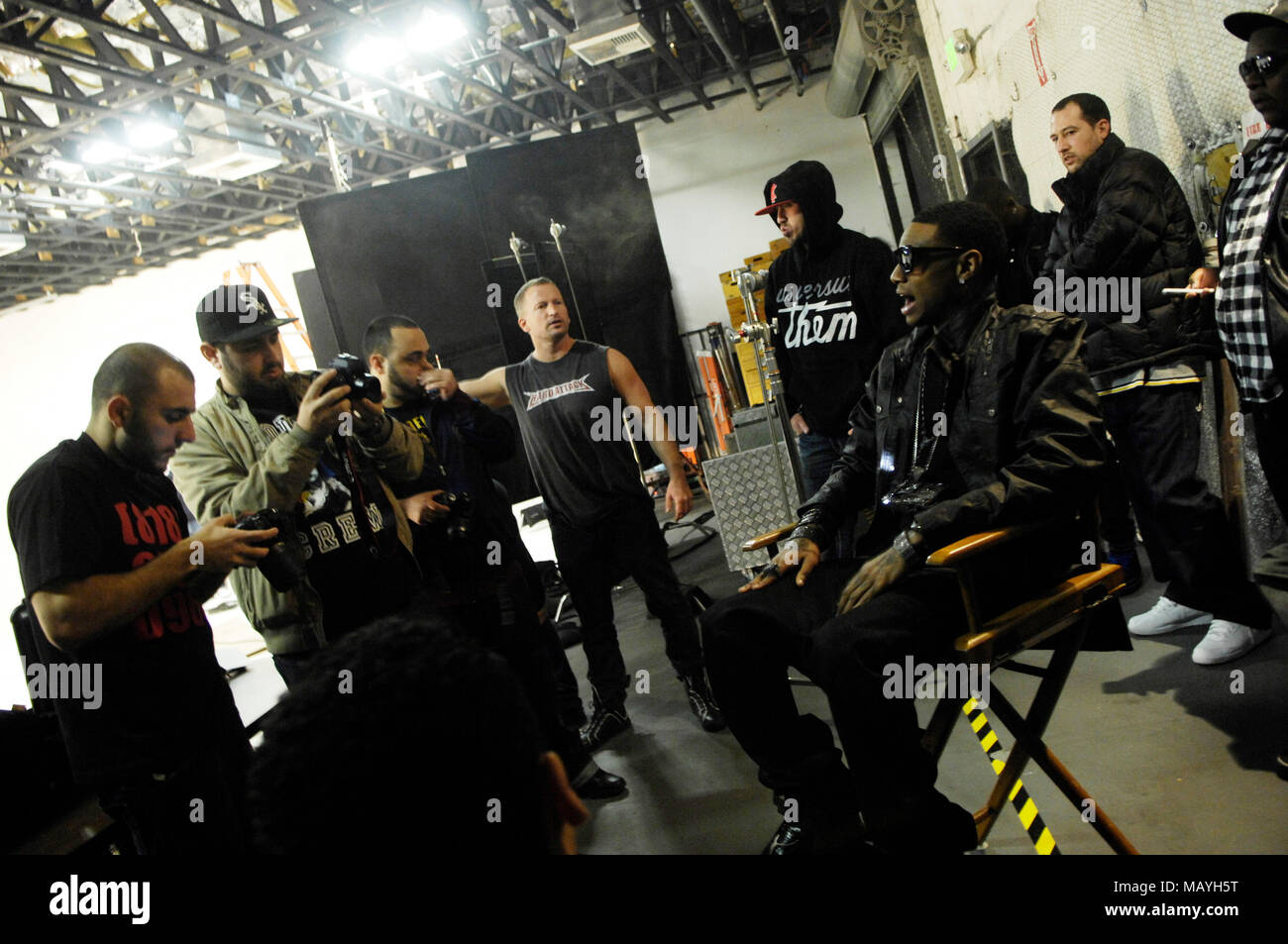 Rapper Deandre Way aka Soulja Boy on set for Soulja Boy Tell 'Em music ...