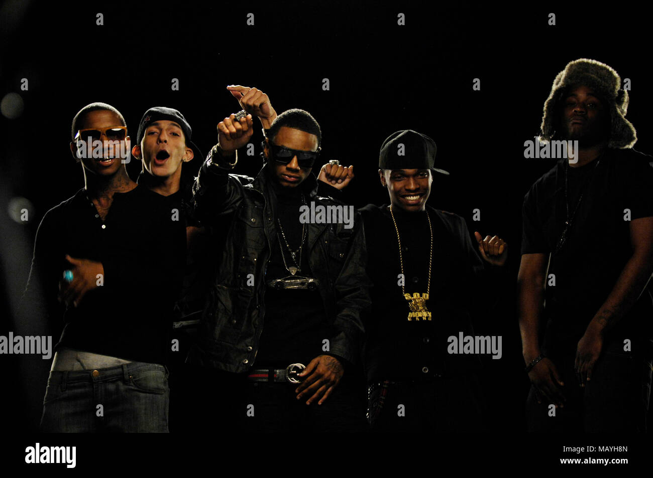 Rappers Lil B the Based God, Khleo Thomas Deandre Way aka Soulja Boy ...