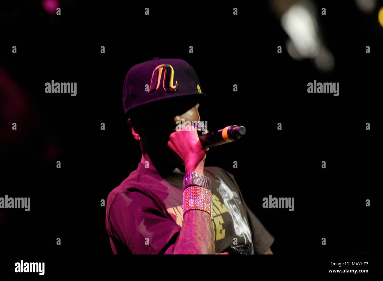 Rapper Deandre Way aka Soulja Boy Tell 'Em performing at the Honda ...