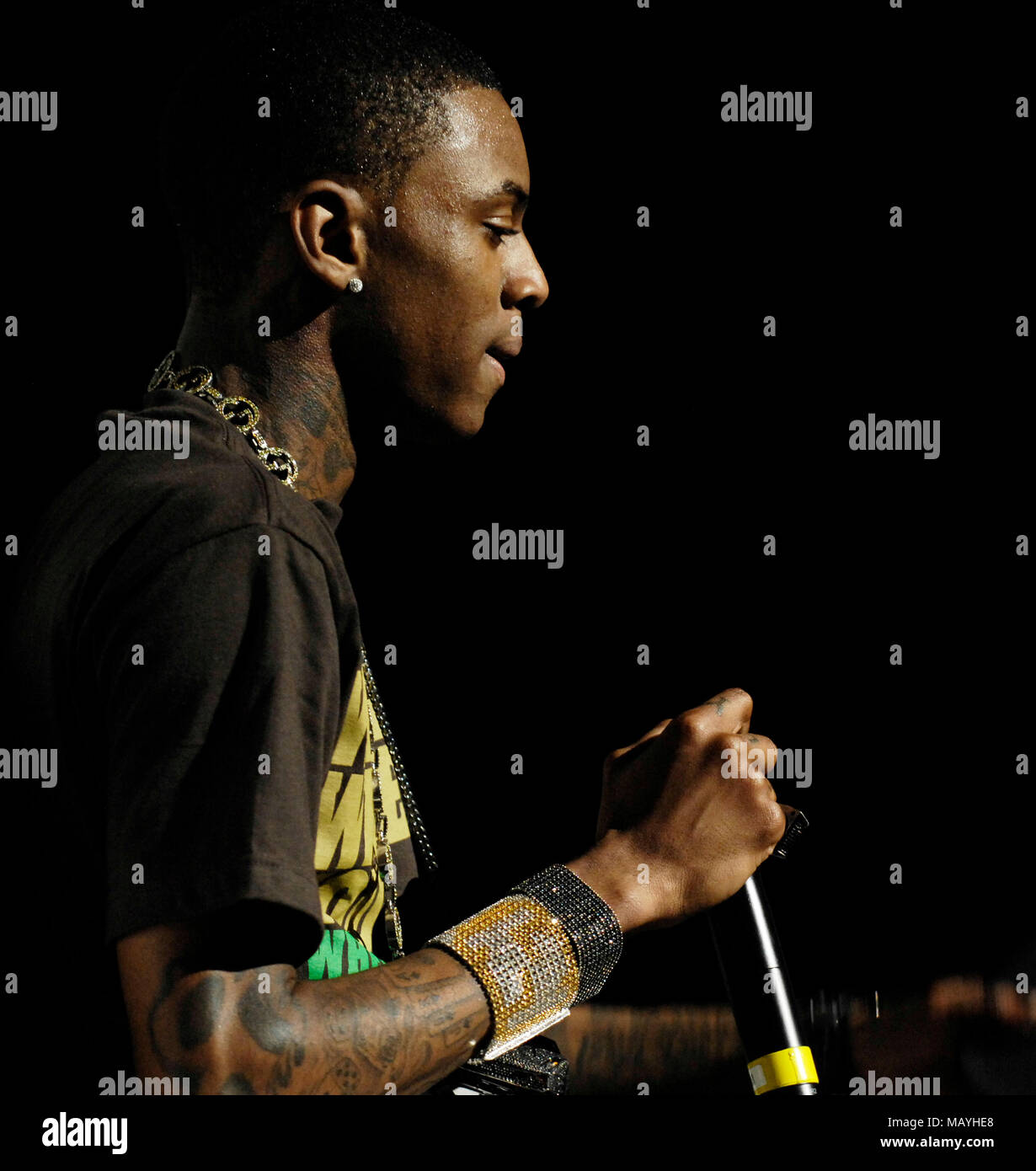 Rapper Deandre Way aka Soulja Boy Tell 'Em performing at the Honda ...