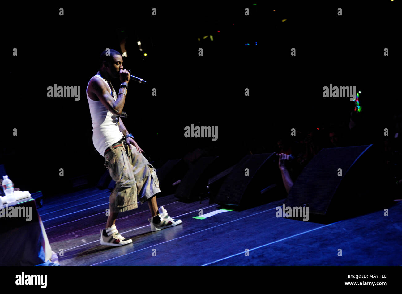 Rapper Deandre Way aka Soulja Boy Tell 'Em performing at the Honda ...