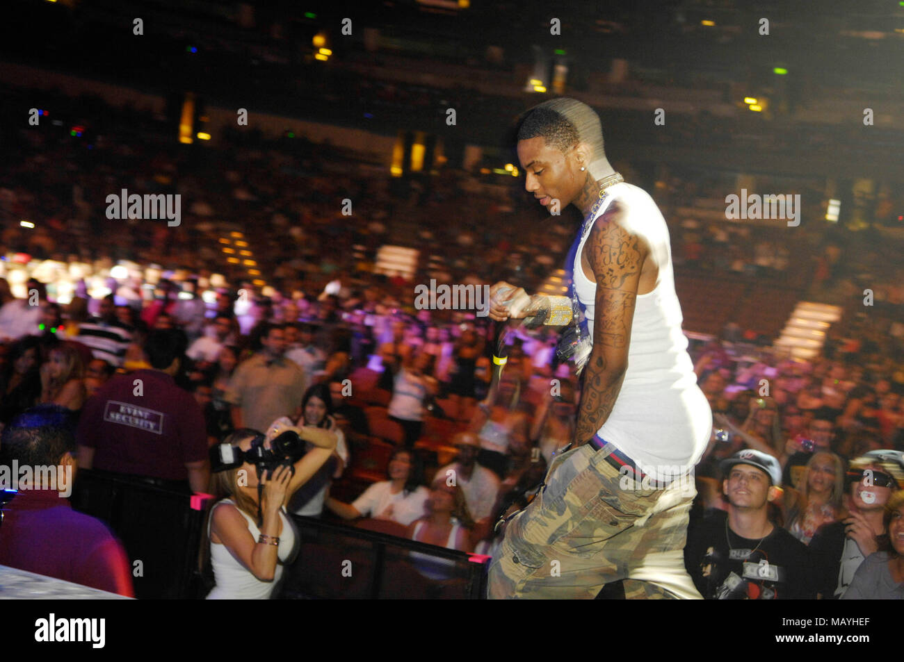 Rapper Deandre Way aka Soulja Boy Tell 'Em performing at the Honda ...