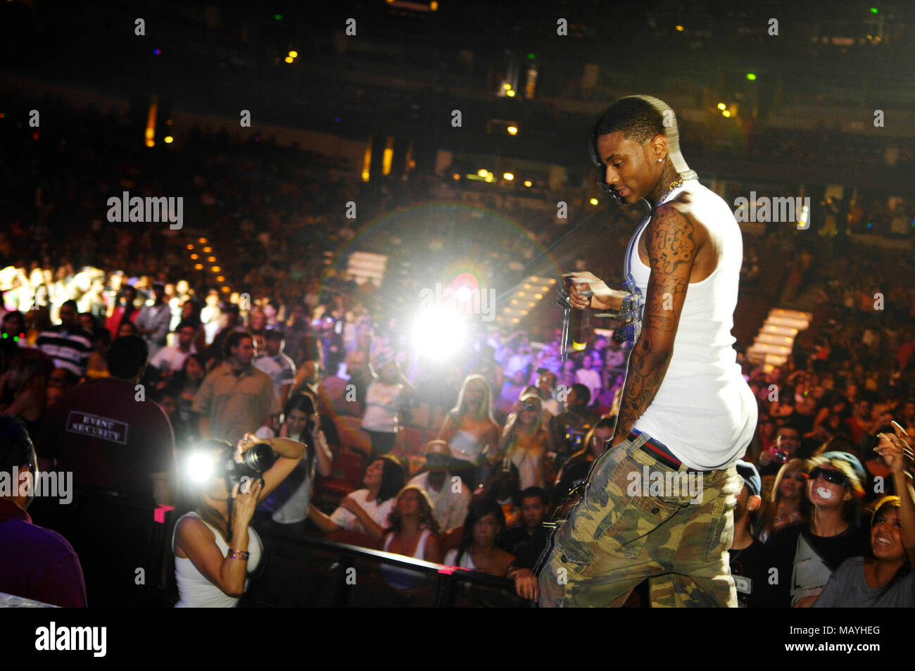 Rapper Deandre Way aka Soulja Boy Tell 'Em performing at the Honda ...