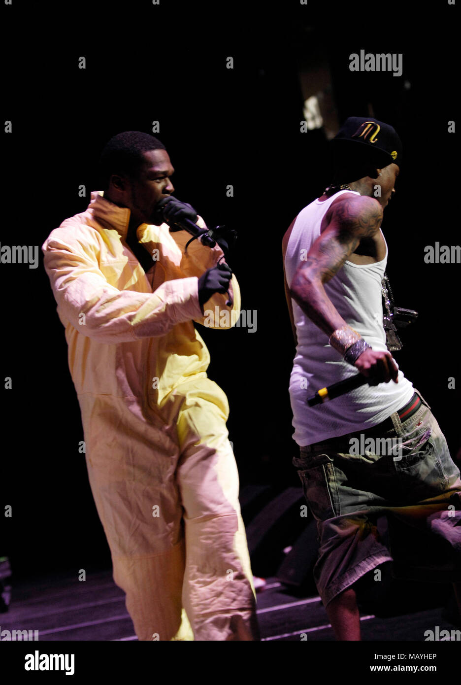 Rappers Curtis "50 Cent" Jackson and Deandre Way aka Soulja Boy Tell ...
