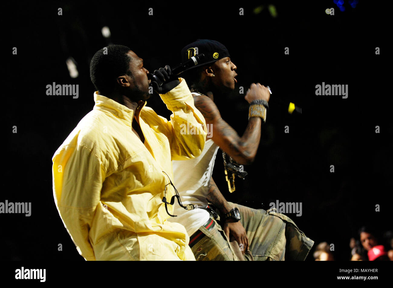 Rappers Curtis "50 Cent" Jackson and Deandre Way aka Soulja Boy Tell ...