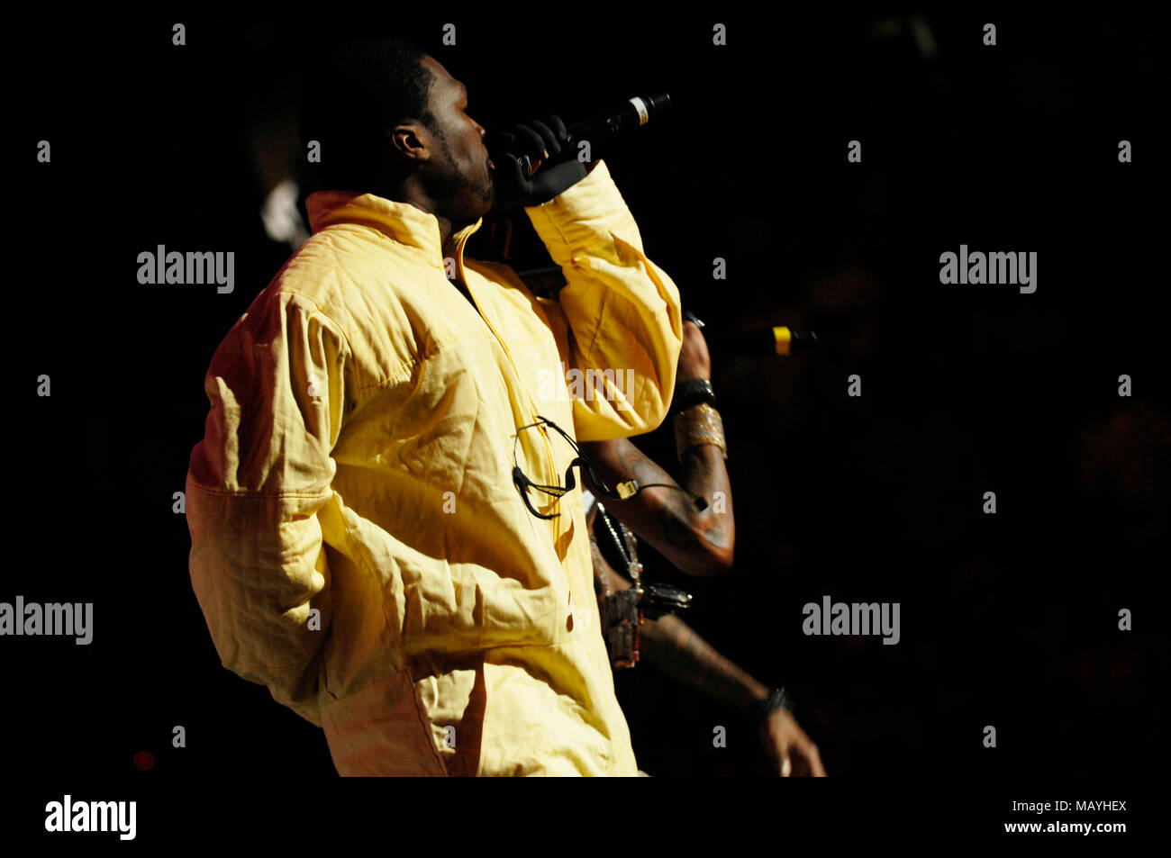 Rapper Curtis "50 Cent" Jackson performing at the Honda Center on ...