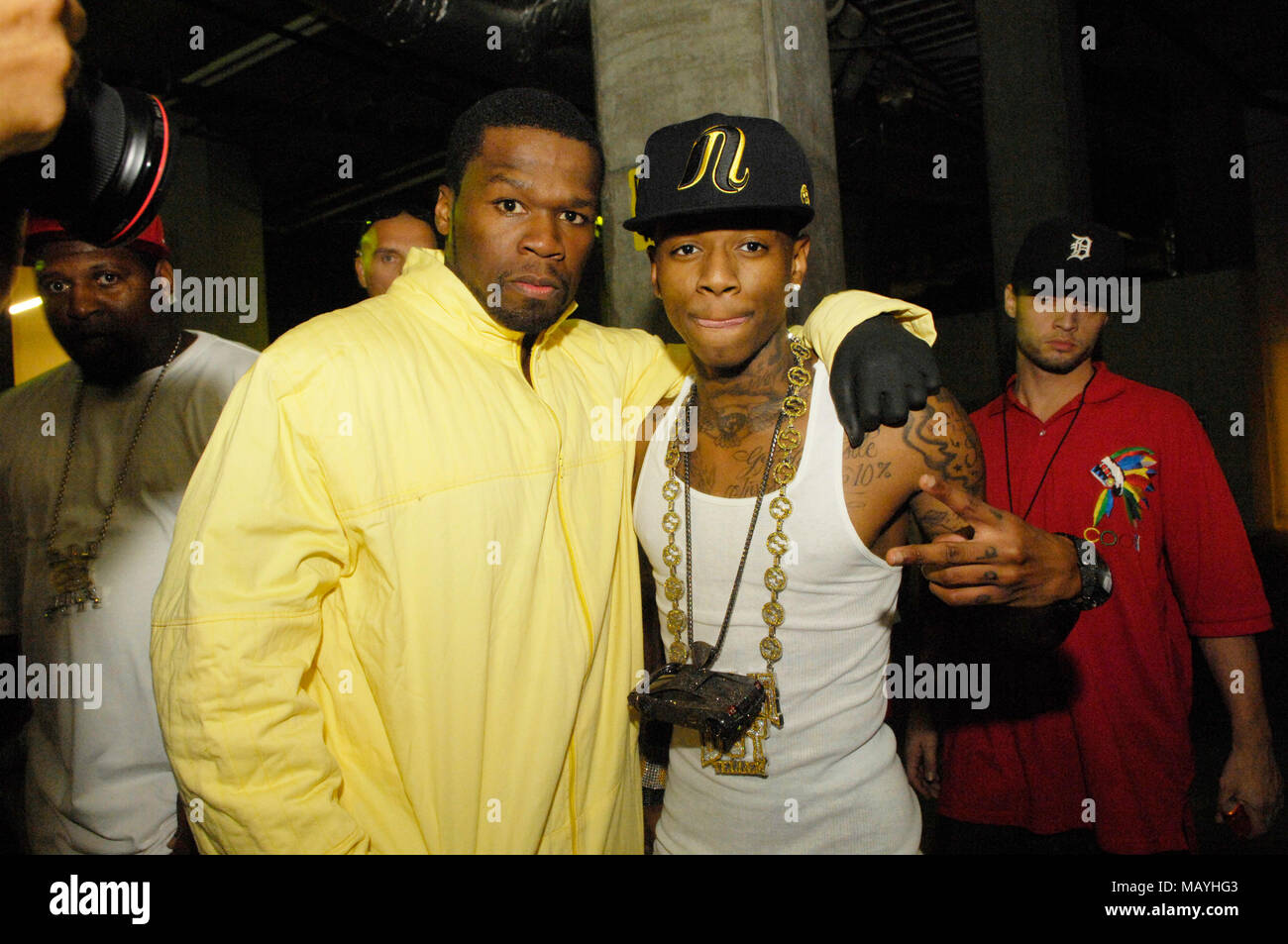 Rapper Curtis "50 Cent" Jackson and Deandre Way aka Soulja Boy Tell 'Em ...