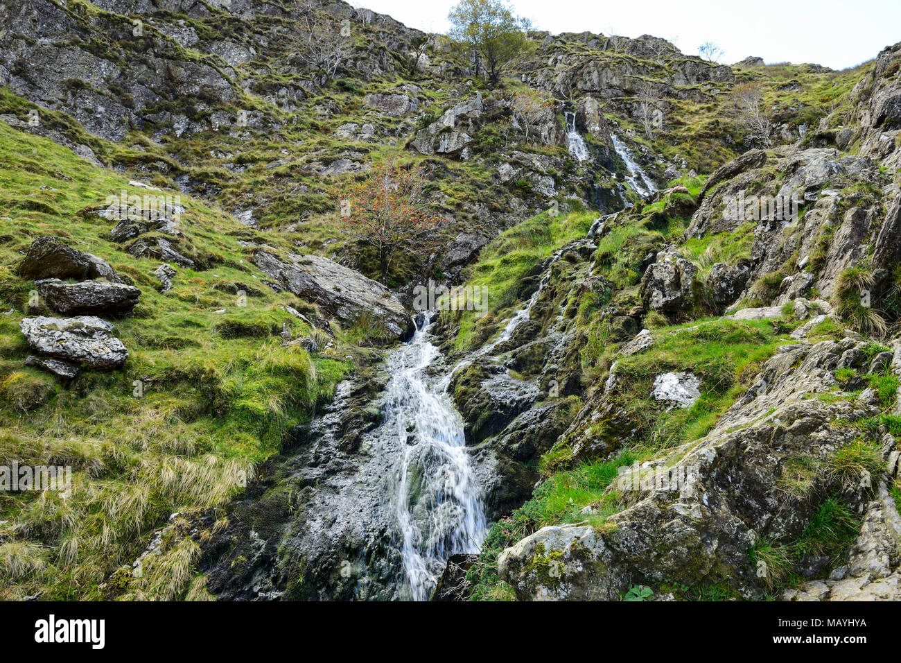 Moss Force waterfall at Newlands Hause (Pass) between Buttermere and ...