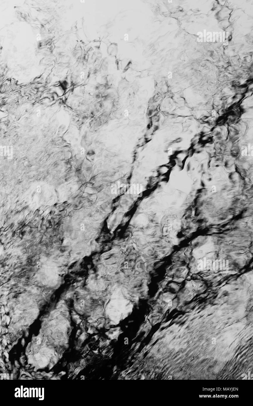 Reflection autumn trees in river Black and White Stock Photos & Images ...