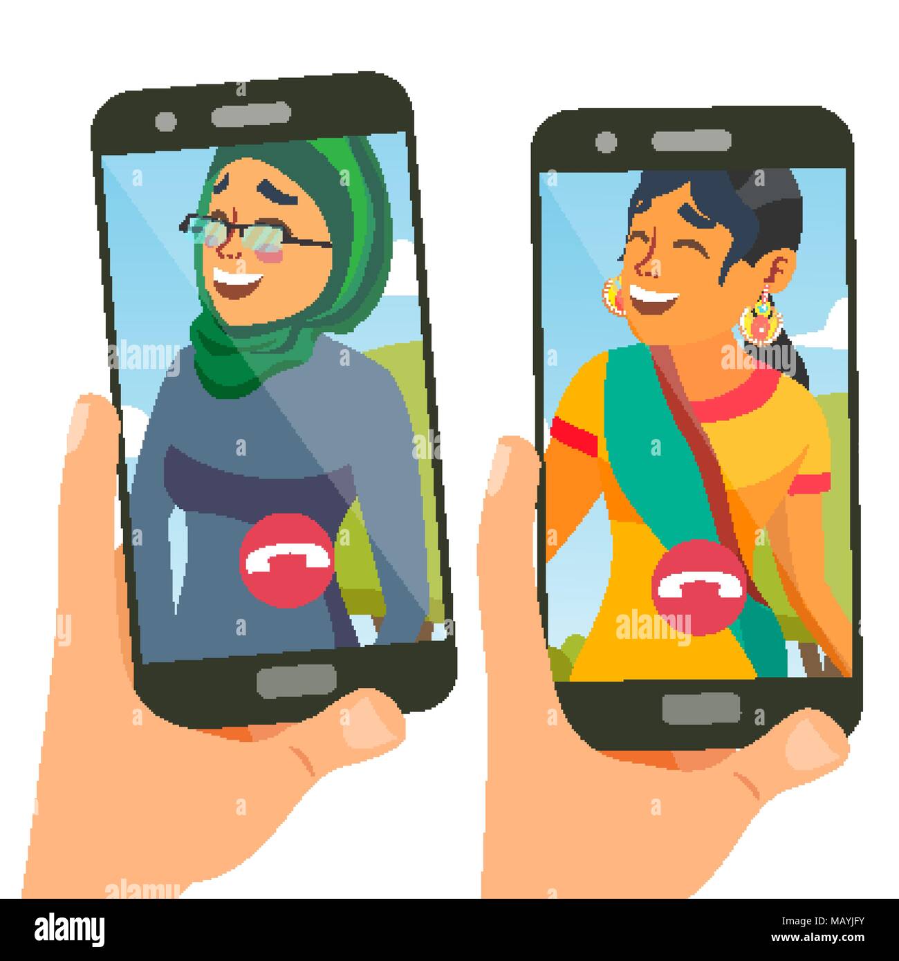 Chatting Vector. Talking Design. Social Media Service. Smartphone. On ...