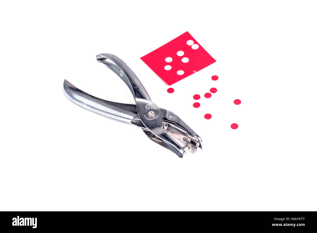 Paper Puncher Isolated On White Background Stock Photo - Alamy