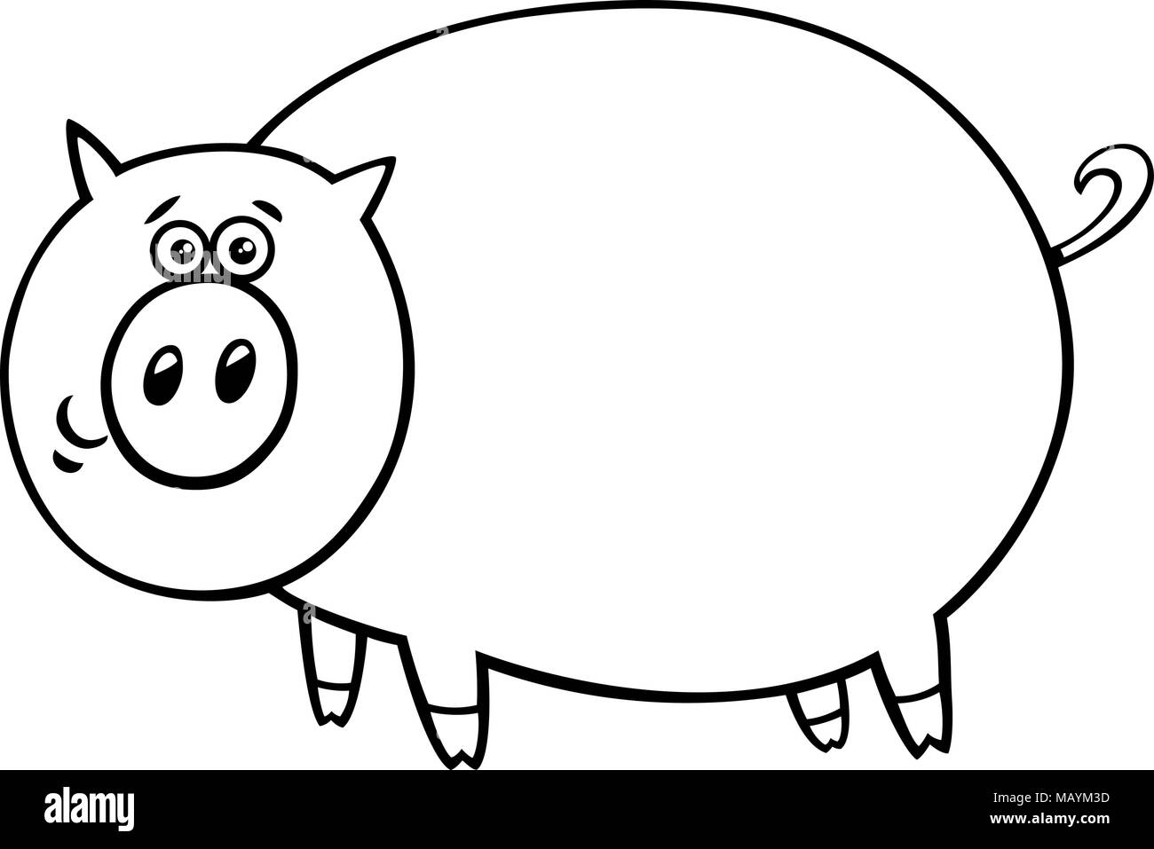 Black And White Cartoon Pig Pig Black White Clipart Images Free
