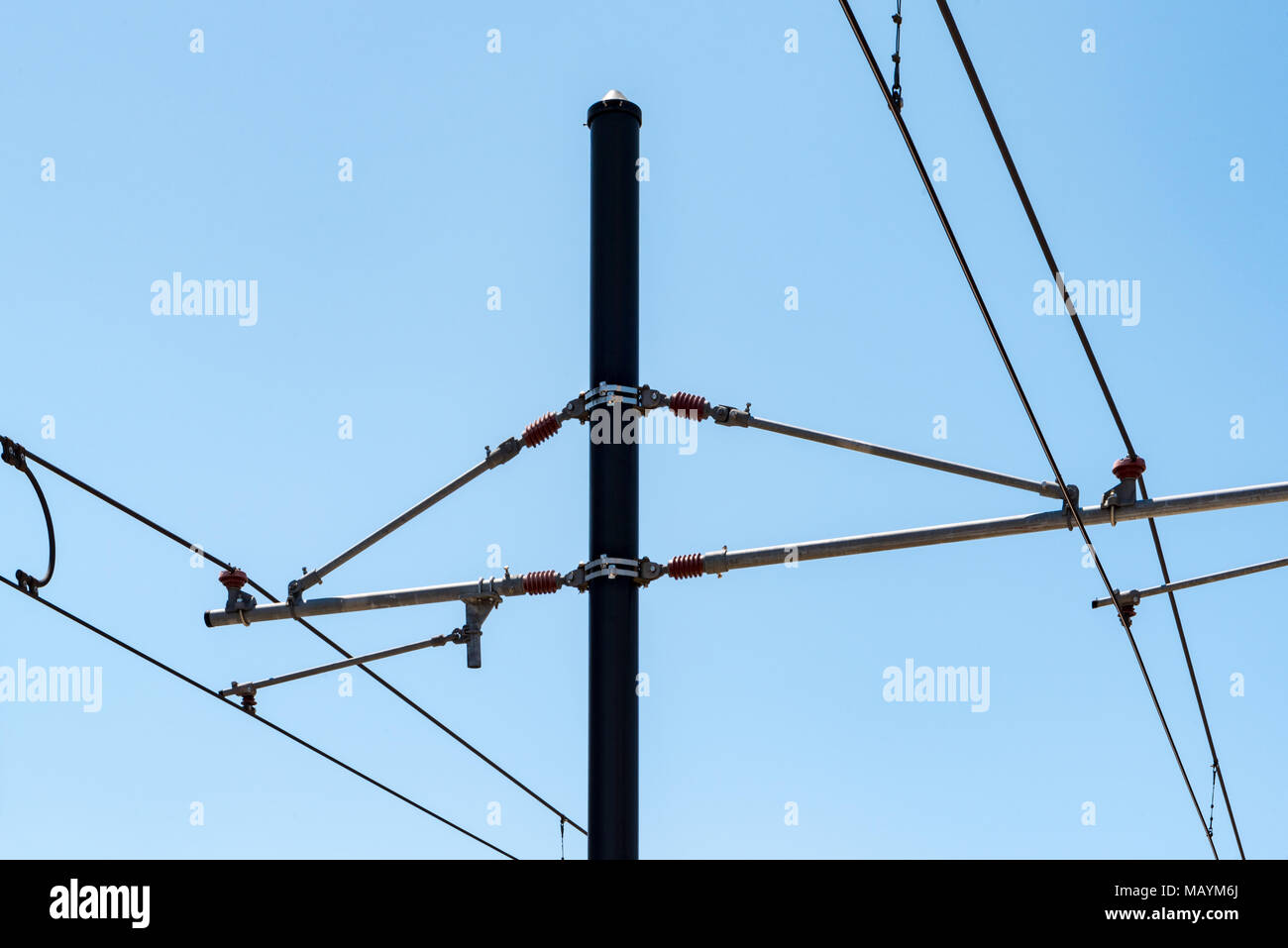Overhead electric power cables hi-res stock photography and images - Alamy