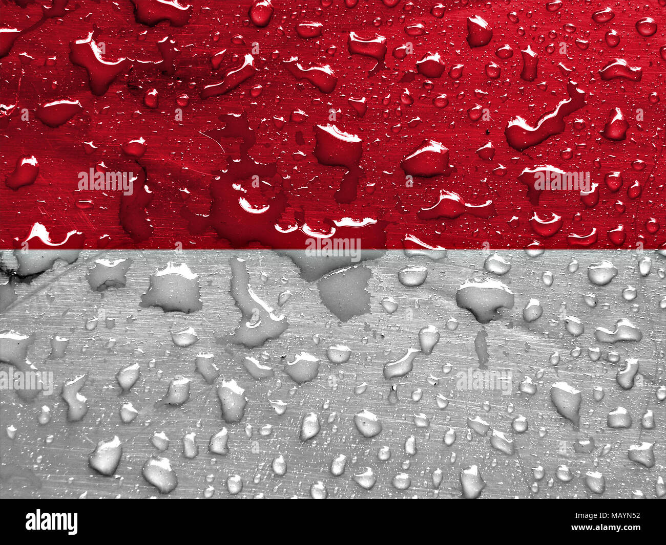flag of Indonesia with rain drops Stock Photo - Alamy