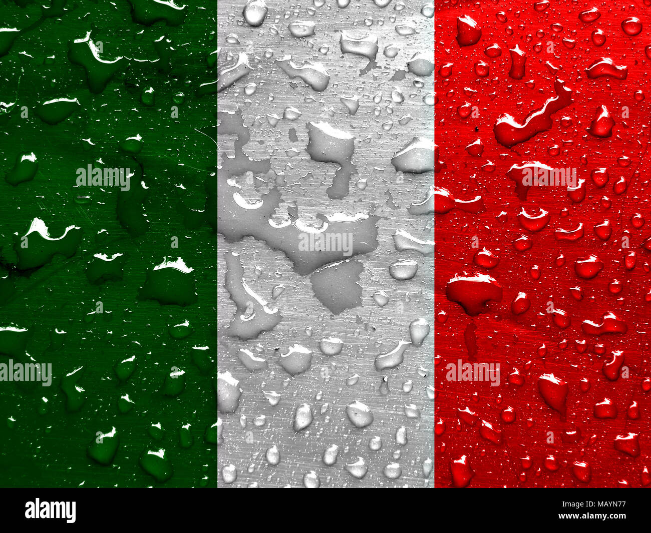 flag of Italy with rain drops Stock Photo - Alamy
