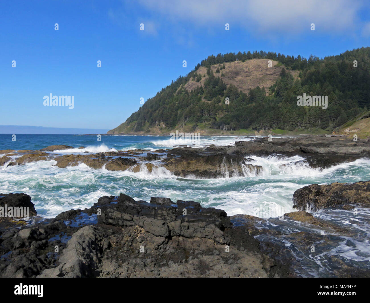 Good Fortune Cove at Cape Perpetua in Oregon Stock Photo - Alamy