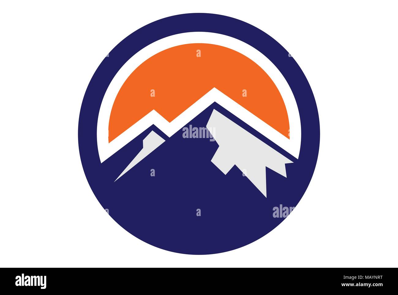 mountain circle concept icon logo Stock Vector Image & Art - Alamy
