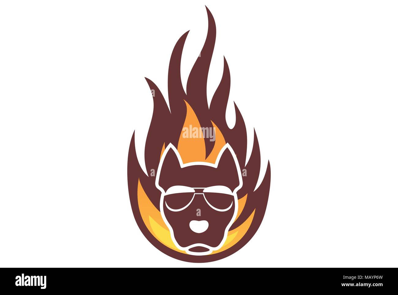 Hot dog label logo Stock Vector Images - Alamy