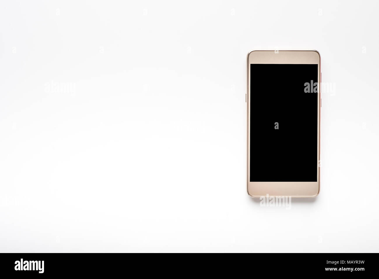 Modern smartphone screen, black touchscreen of mobile phone isolated on ...