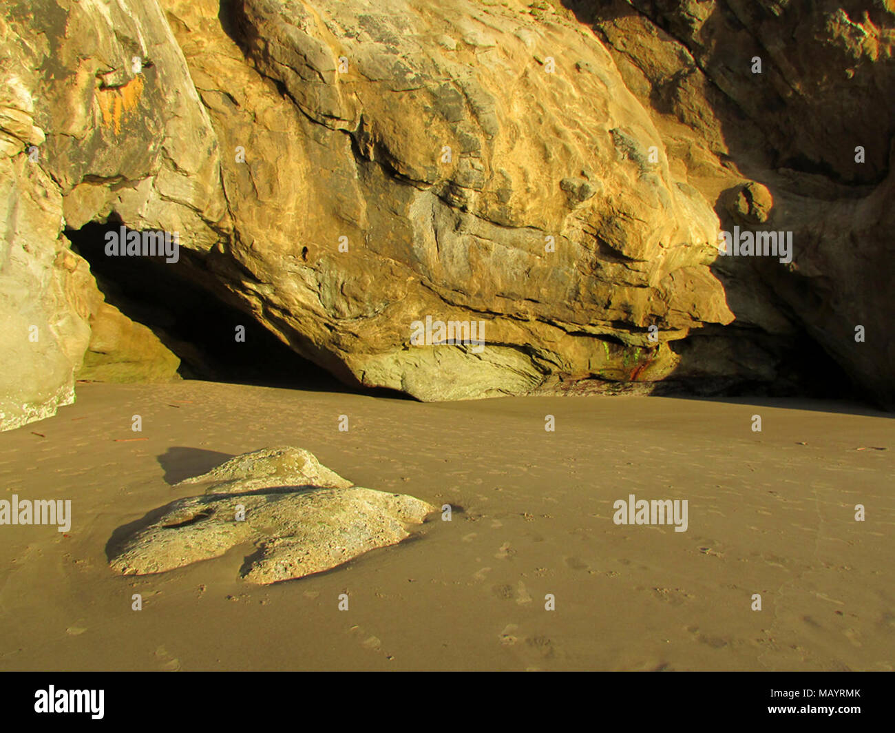 Cave at Hug Point Beach in Oregon Stock Photo - Alamy