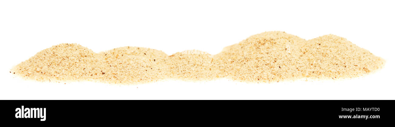 Pile of sand isolated on white background Stock Photo - Alamy