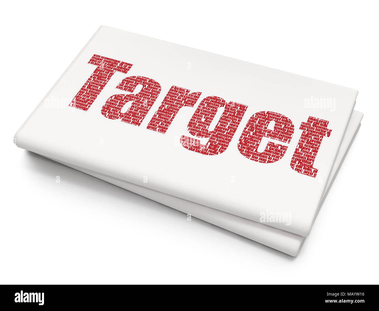 Business concept: Pixelated red text Target on Blank Newspaper ...