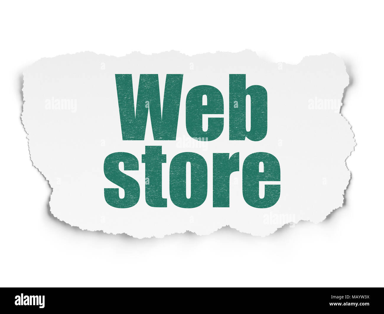 Web development concept: Painted green text Web Store on Torn Paper background with Tag Cloud ...
