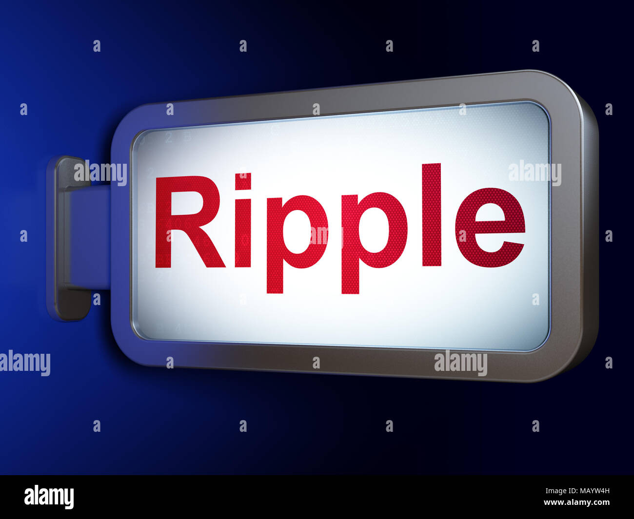 Cryptocurrency concept: Ripple on advertising billboard background, 3D ...