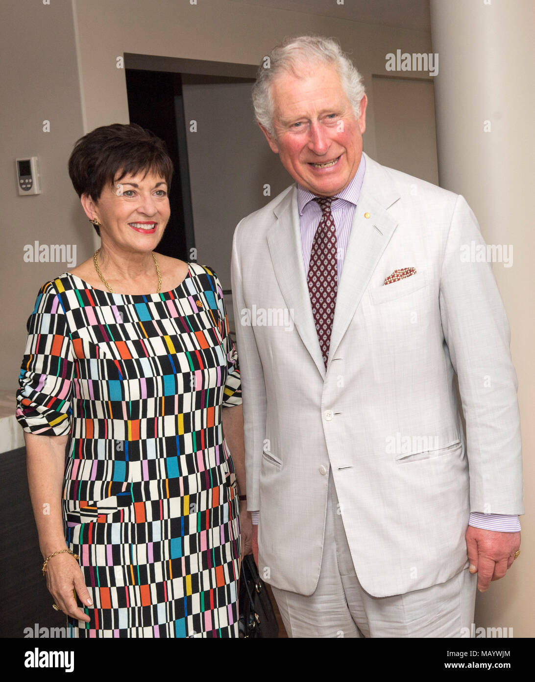 The Prince of Wales meeting Governor-General of New Zealand, Dame Patsy ...
